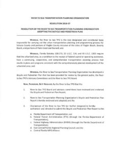 Executed Resolution 2018-07 (Adopting the Bicycle and Pedestrian Master ...